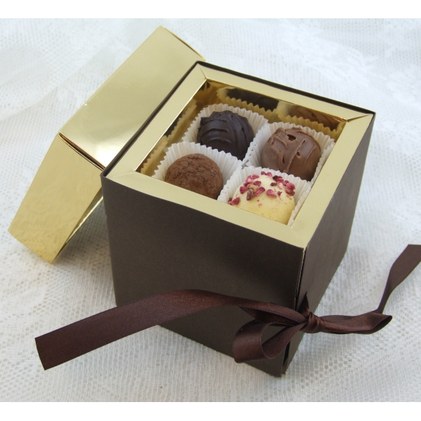 Superb Luxury, 3 Tier, 12 Swiss Milk Chocolate Truffles Gold Gift Box ...